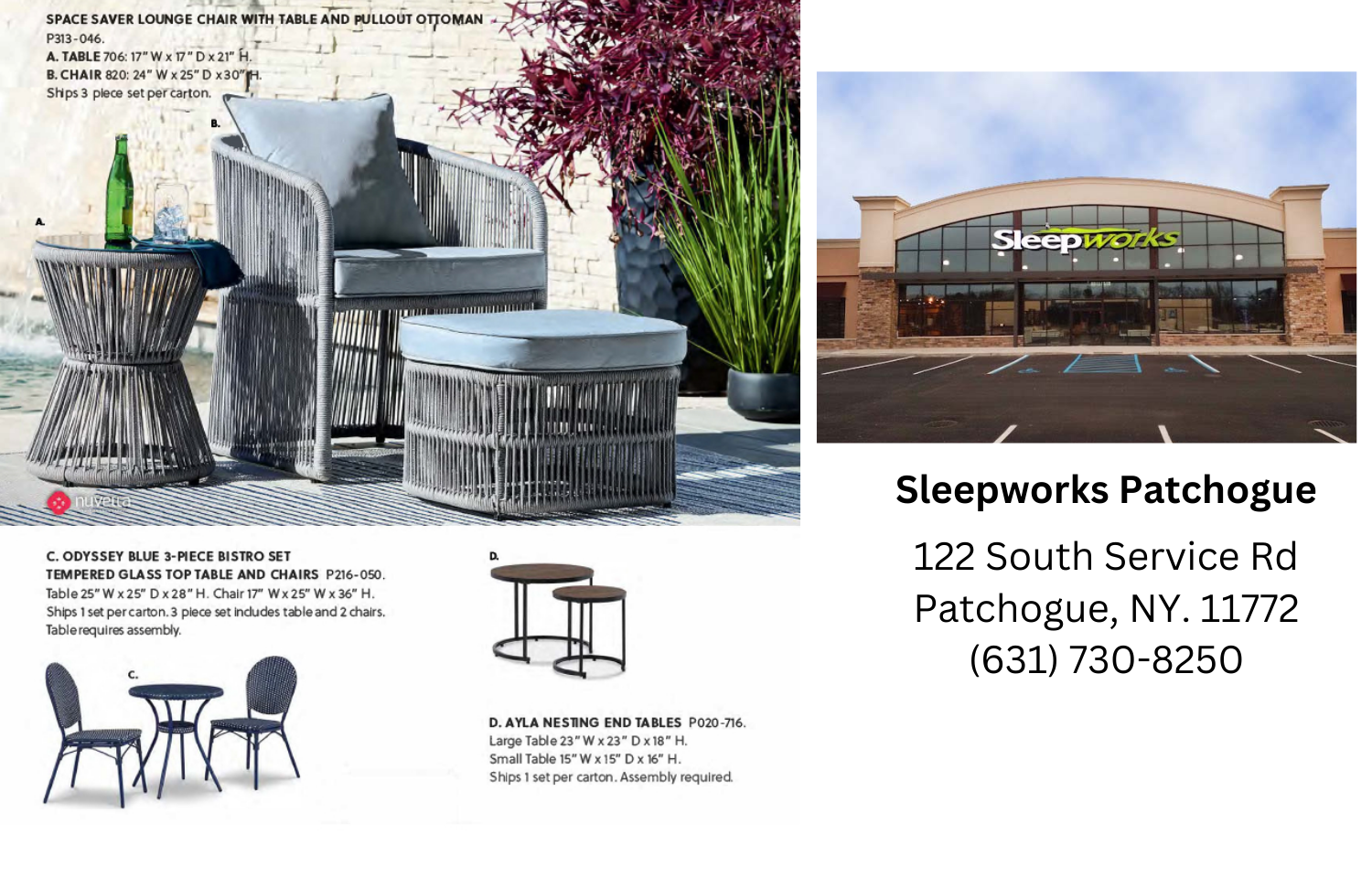 Sleepworks Outdoor & Patio Furniture | Sleepworks Patchogue